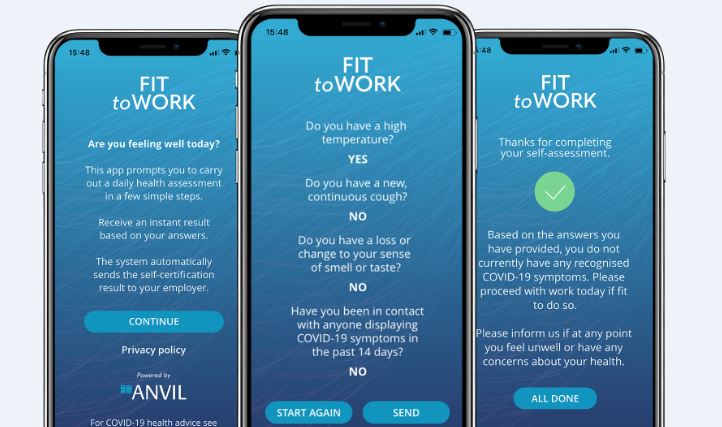 Anvil launches COVID-19 Fit to Work app - CIR Magazine